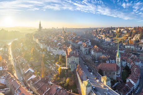 Wallpaper Bern from bird's-eye view - Add-on Opera