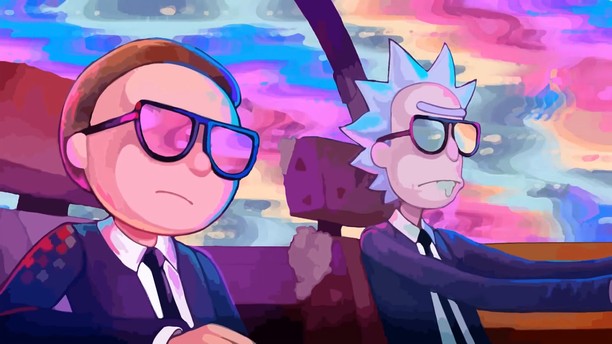 Rick And Morty Riding Car wallpaper - Opera add-ons