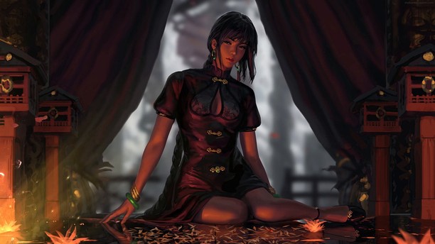 Papel tapiz Pretty Asian Lady - Complementos de Opera