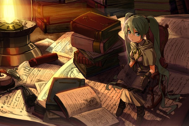 Hatsune Miku Book wallpaper - Opera add-ons