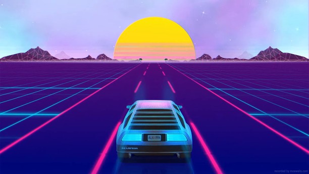 Фоновый рисунок Delorean DMC Retrowave - Дополнения Opera