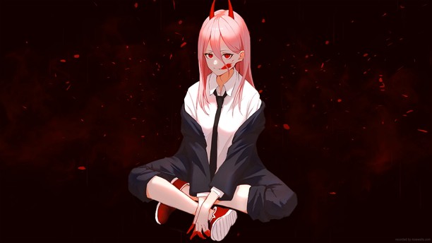 Power Sitting Chainsaw Man wallpaper - Opera add-ons