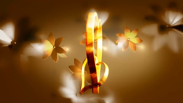 Wallpaper Gold hearts - Add-on Opera