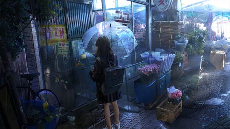 Flower Shop Anime Girl wallpaper - Opera add-ons